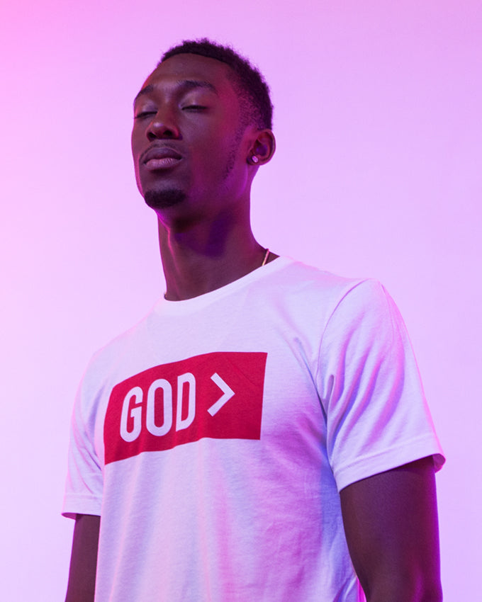 God > White Unisex T-Shirt – Kingdom Native